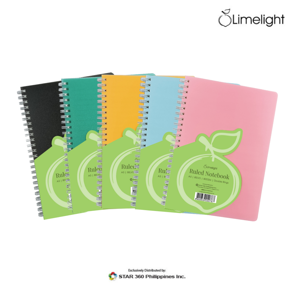 Limelight A5 Double Ring Ruled Notebook | Shopee Philippines