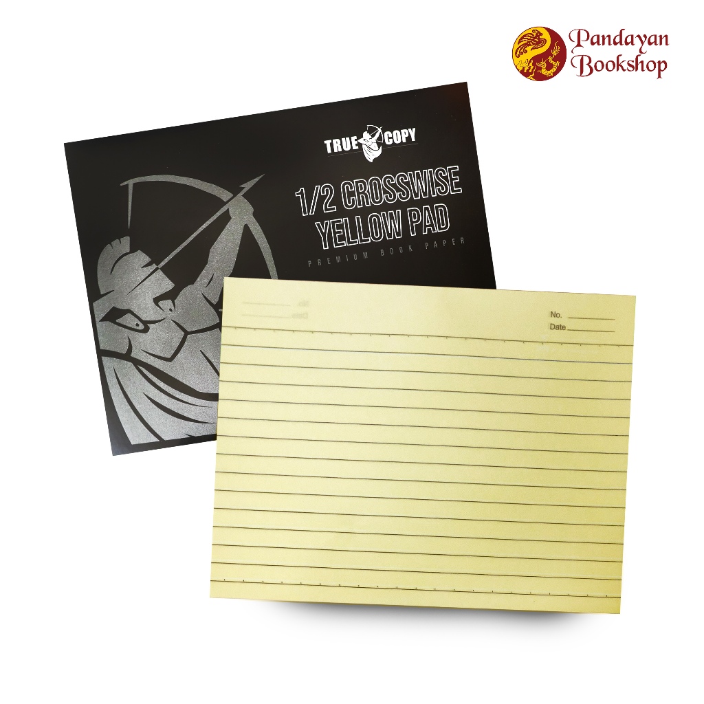 True Copy 1/2 CROSSWISE YELLOW PAD PREMIUM BOOK PAPER 80 Leaves ...