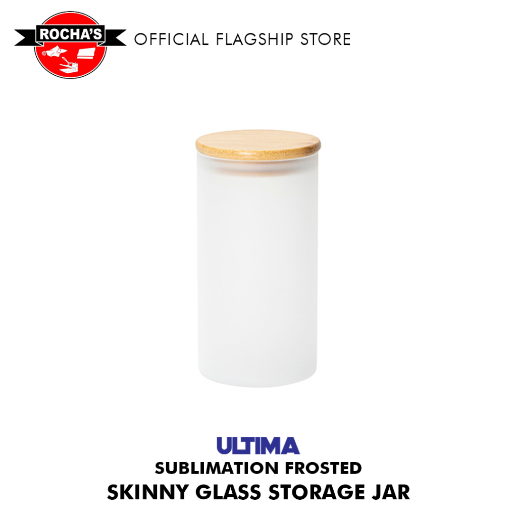 [ROCHA'S] - ULTIMA Sublimation Frosted Skinny Glass Storage Jar - 20oz ...
