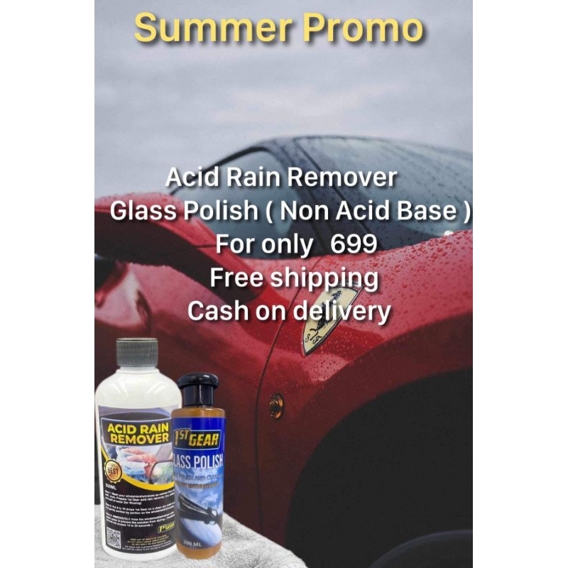 Glass Cleaner Glass Polish and Acid Rain Remover Bundle | Shopee ...