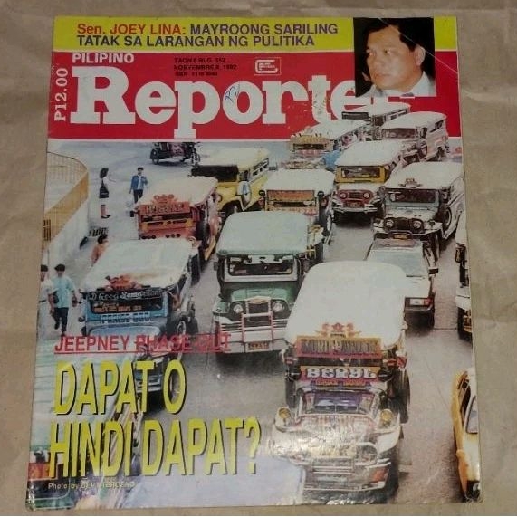 Pilipino Reporter Magasin November 8 1992 Jeepney Phase Out Collectible ...