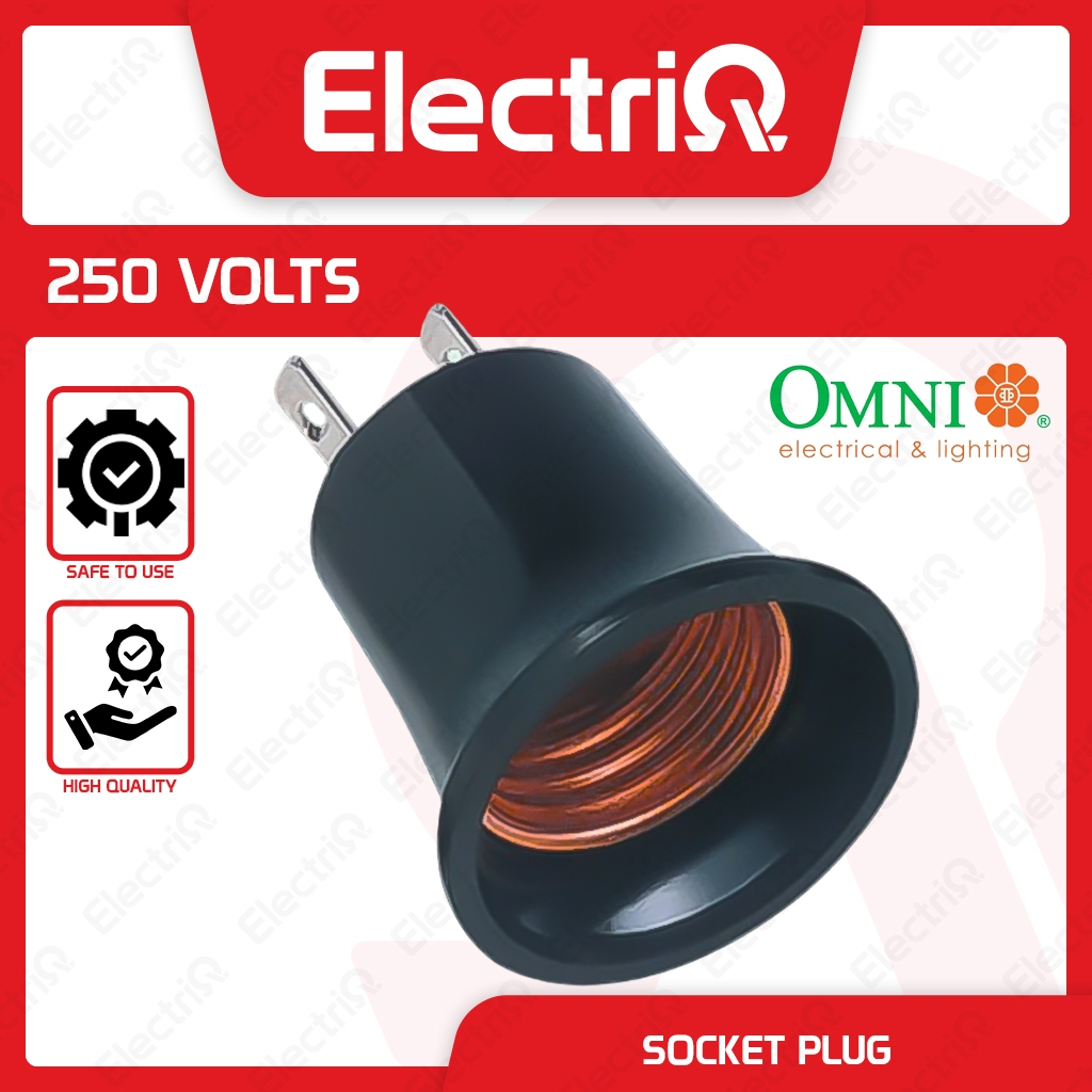 Electriq l Omni Socket Plug 3A 250V~ E27-601 | Shopee Philippines