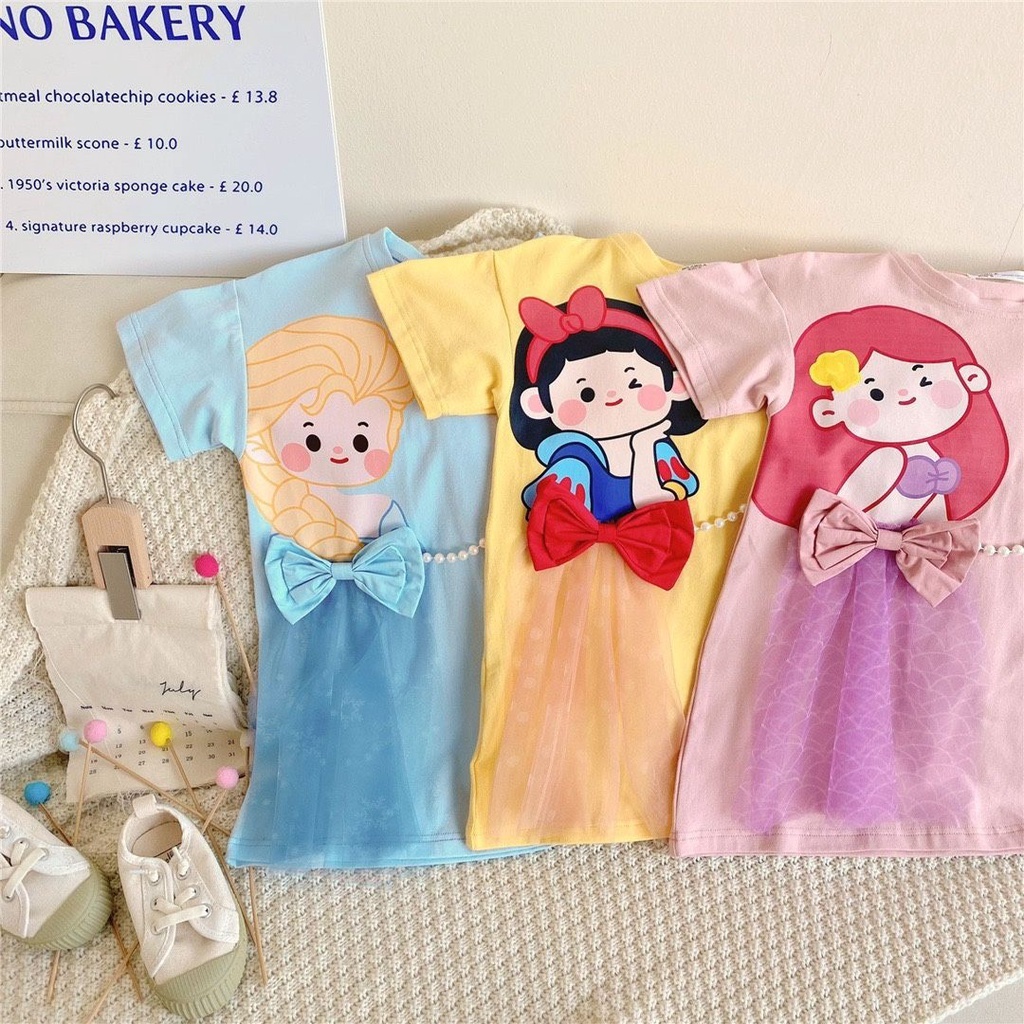 1-9 years old princess imported girls T-shirt dress girl dress soft ...