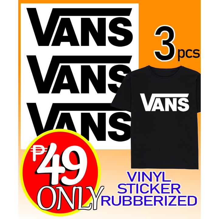 VANS Logo Vinyl Sticker Rubberized for Cloths or Fabric | Shopee ...