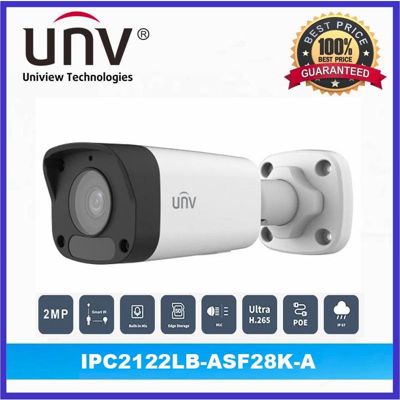 UNIVIEW IPC2122LB-ASF28K-A BULLET - IPC322LB-ASF28K-A DOME 2MP IR IP CAMERA EASY SERIES + AUDIO ...