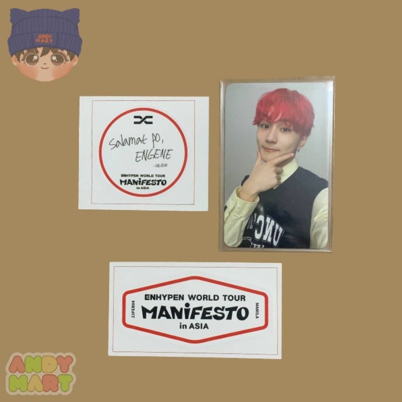 ENHYPEN JUNGWON ENGENE ZONE OFFICIAL PHOTOCARD + SUNGHOON STICKER ...