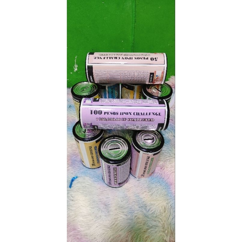 100 PAPER BILLS MONEY COIN BANK SAVINGS IPON CHALLENGE ALKANSYA 9 ...