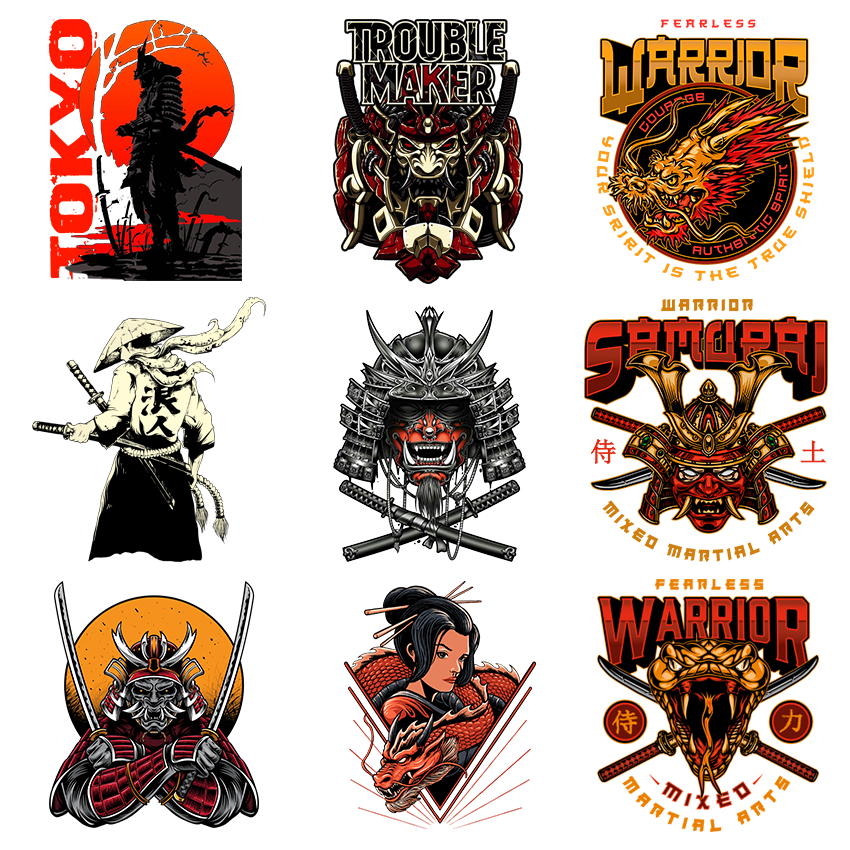 WARRIOR x SAMURAI DTF PRINT READY TO PRESS A4 A3 AND A3+ | Shopee ...