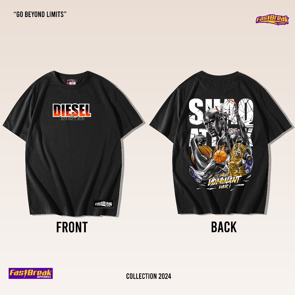 FASTBREAK | SHAQUILLE ONEIL | NBA T-SHIRT | BASKETBALL PRINTED TSHIRT ...