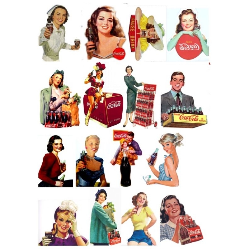 Coca-cola people sticker vintage 15pcs | Shopee Philippines
