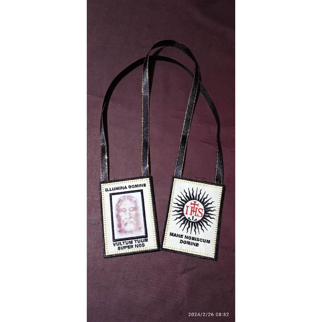 Premium GOLD scapular TS23 205,206 Archconfraternity of the Holy Face ...