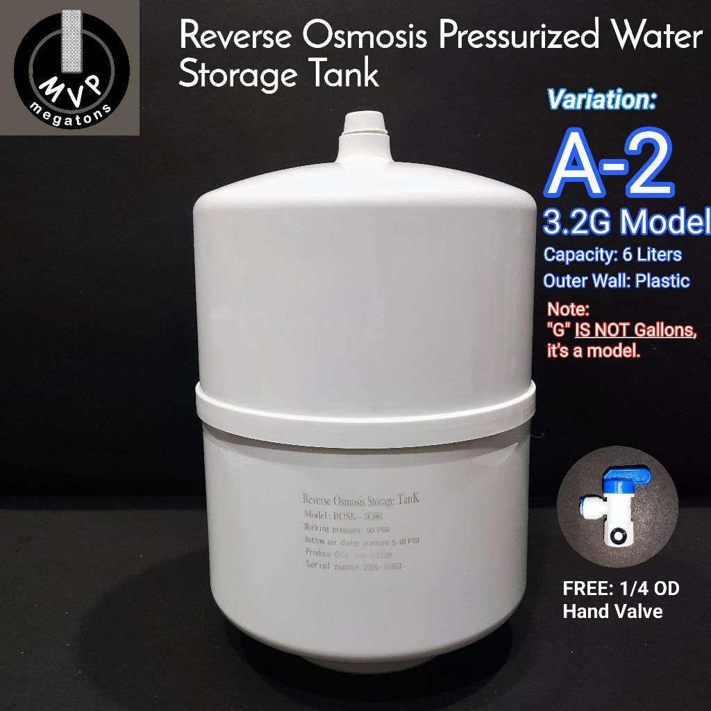 Reverse Osmosis Pressurized Water Storage Tank 1/4" BSPT Male Thread RO ...