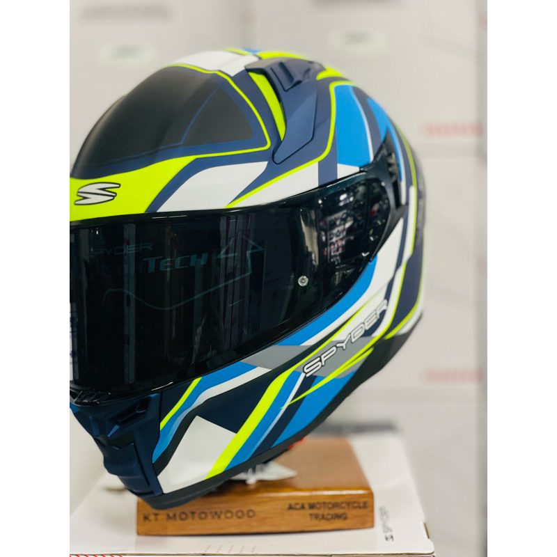 SPYDER FURY S6 Fullface Dual Visor Helmet with Free Clear Visor (ASTRA ...