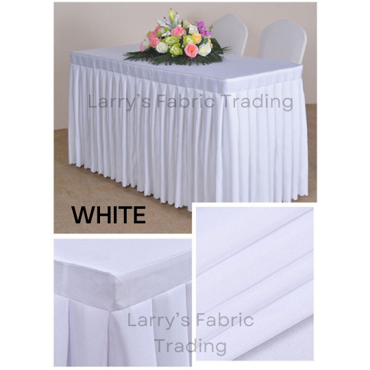 All Sides Pleats Table Skirting Table Cloth Decor for Events Exhibit ...