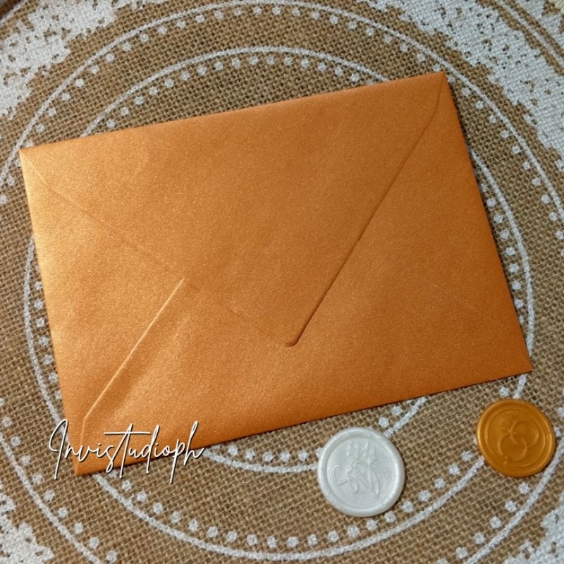 Invitation Envelope ON-HAND | Copperplate Rust Bronze Copper Orange ...