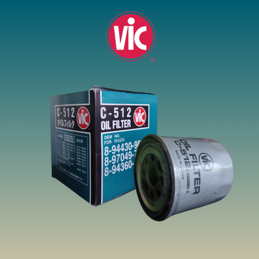 VIC Oil FIlter C-512 for Isuzu Crosswind MT / Fuego / XUV / Hi-Lander ...