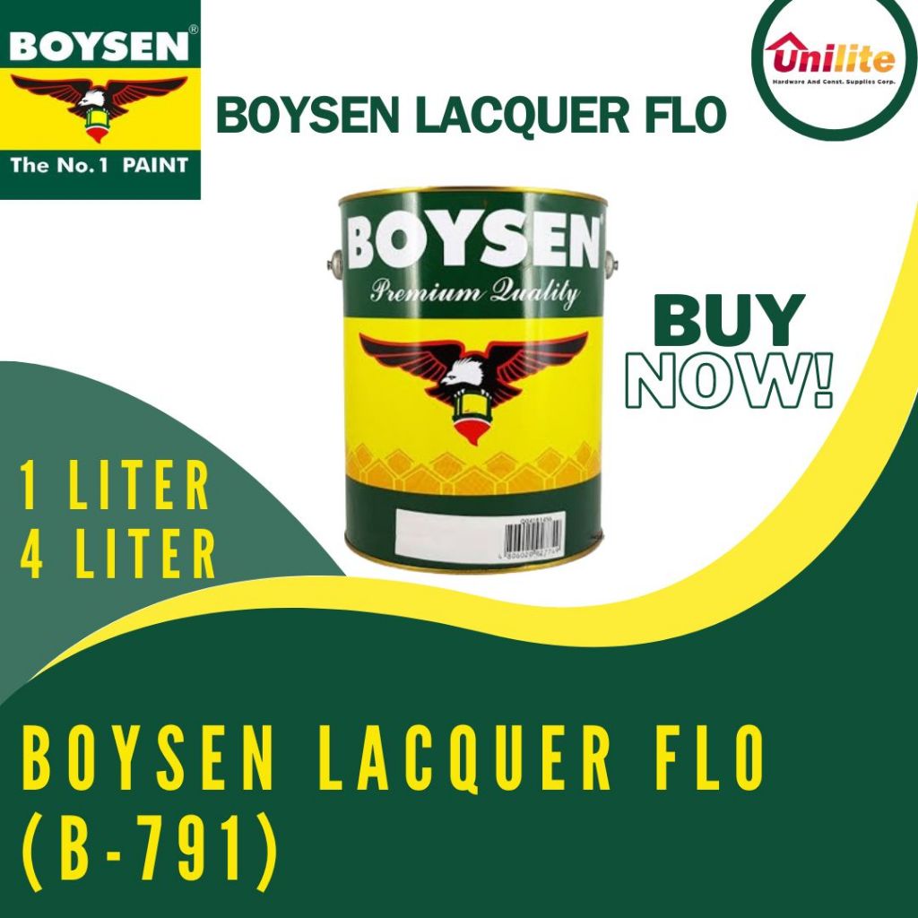 BOYSEN LACQUER FLO (1 & 4 LITER ) | Shopee Philippines