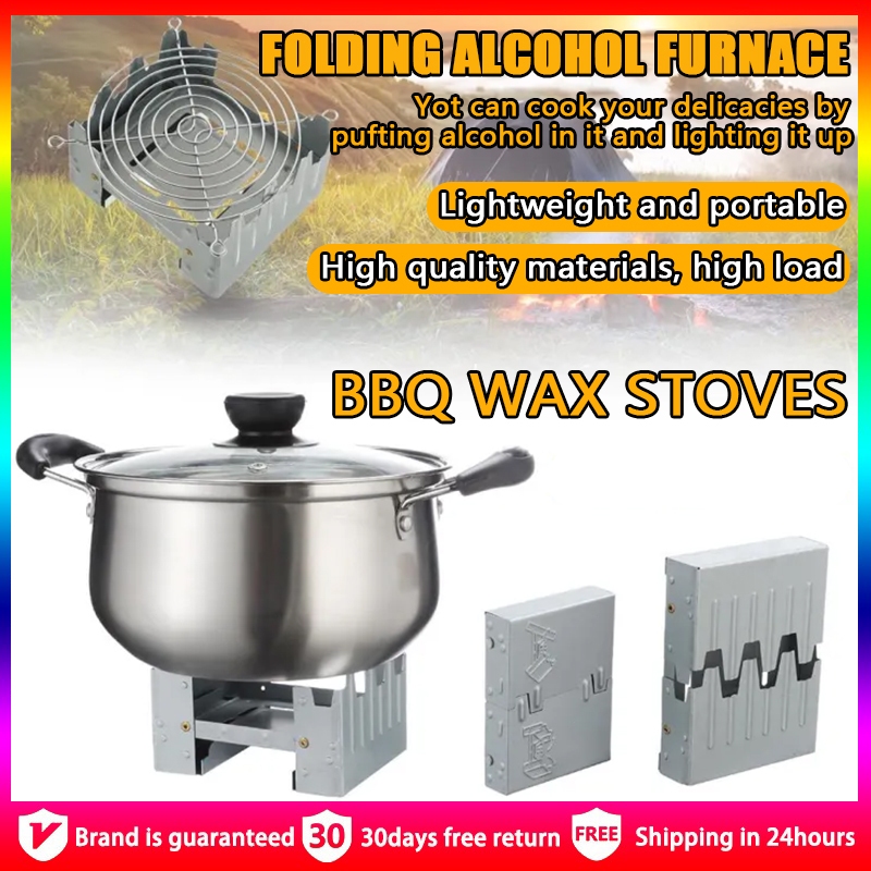 Folding Solid Fuel Furnace Mini 95X75mm Alcohol Fuel Furnace Outdoor ...