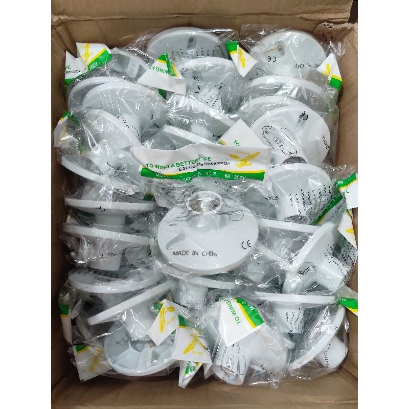 PVC White E27 Ceiling Receptacle 4-1/4. | Shopee Philippines