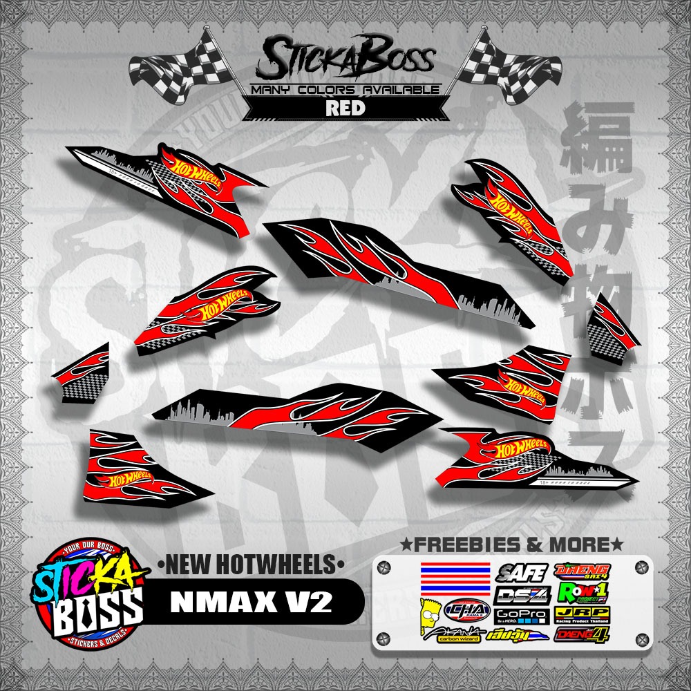NMAX V2 DECALS ( NEW HOTWHEELS )【WITH FREEBIES】 | Shopee Philippines