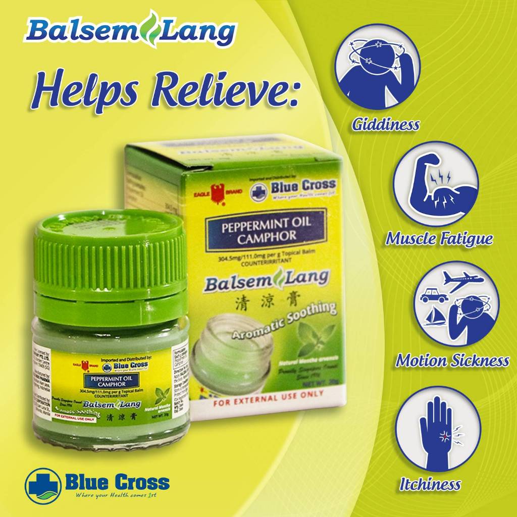 Balsem Lang (Peppermint Oil - Camphor) Topical Ointment, 20 grams ...