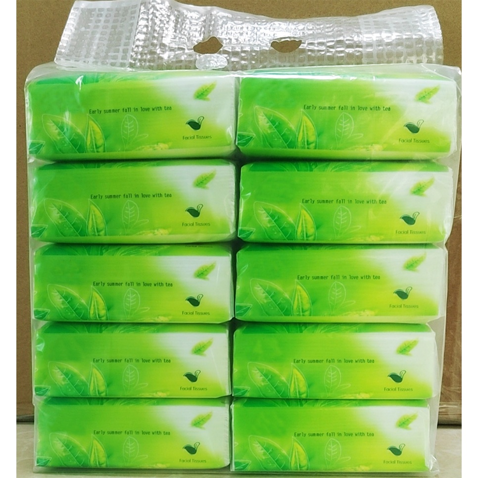 Organic green tea Facial Tissue Paper 10 packs Assorted Packs Toilet ...