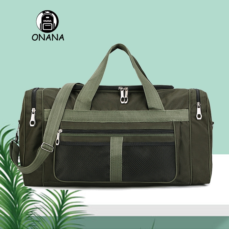 Large capacity foldable luggage bag gym travel bag men and women's ...