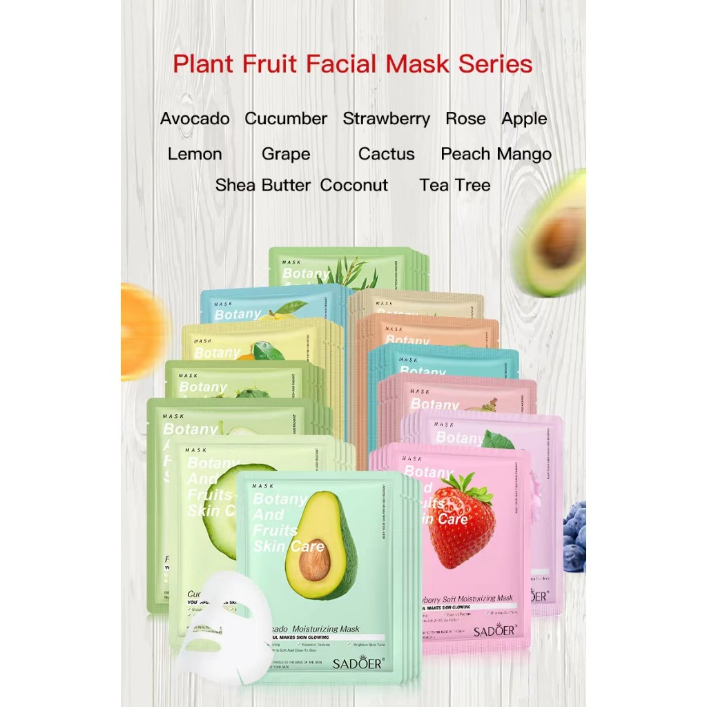 Sadoer Botanical Fruit Mask Hydrating Breathable Refreshing ...