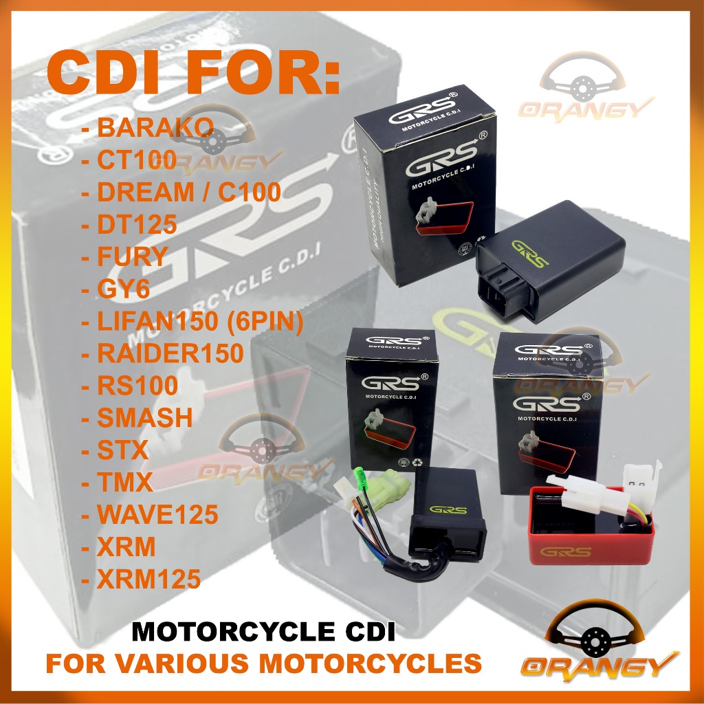 Motorcycle CDI for Barako, CT100, Dream / C100, DT125, Fury, GY6 ...