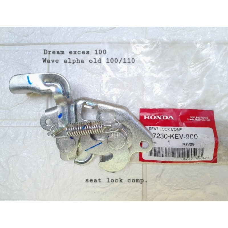 Seat comp. lock Genuine Honda wave alpha old 110/100 Honda Dream Exces ...