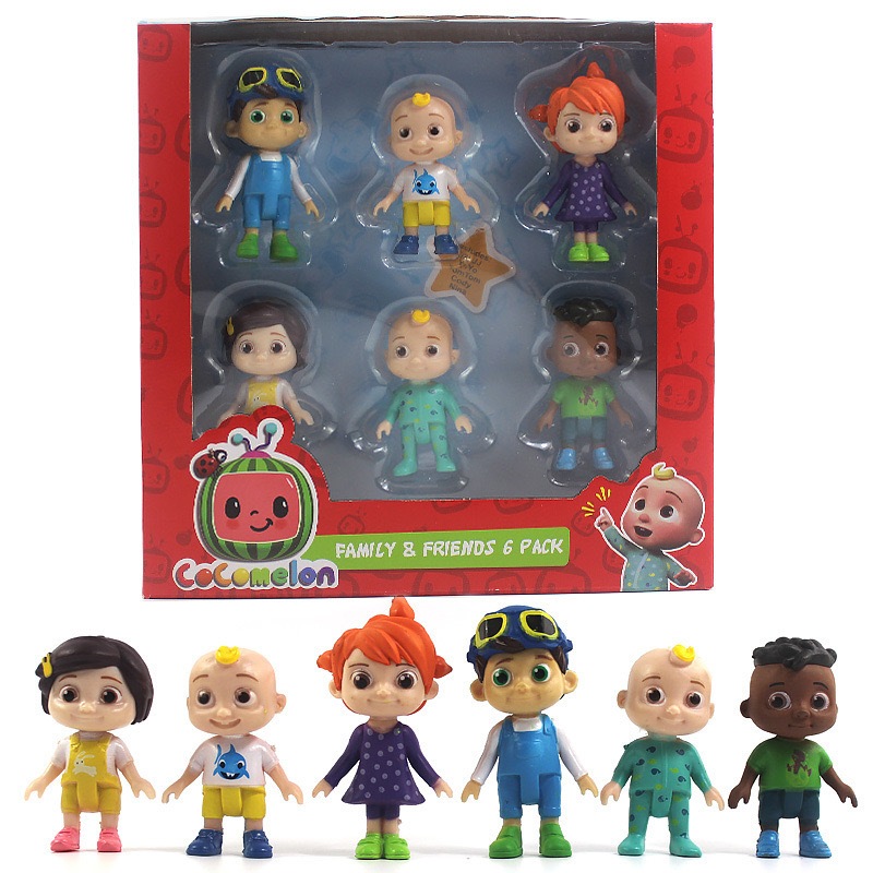 Cocomelon Family & Friends 6 Pack JJ Figure Play Set Toy Miniatures ...