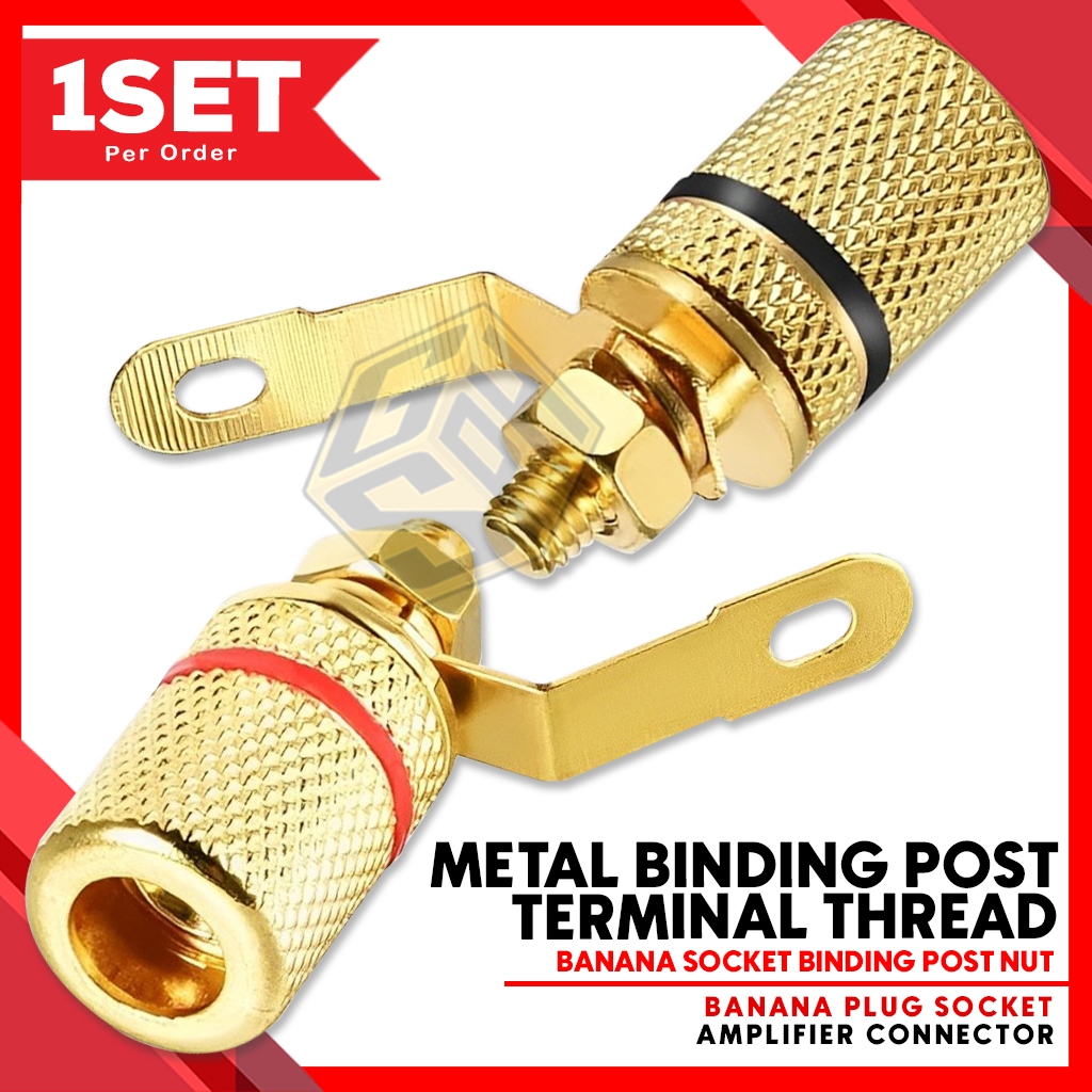 Metal Binding Post Terminal Thread Amplifier Speaker Connector Banana ...