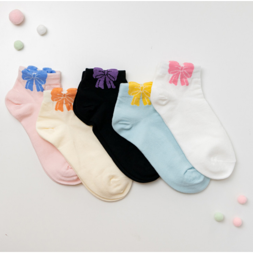 Korean Socks - Ribbon Ankle Socks - Iconic Socks | Shopee Philippines