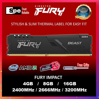 [Local 24H]Kingston FURY BEAST Desktop Ram DDR4 8GB 16GB 4GB 3200MHz 2400MHz 2666MHz 3600MHz PC ...