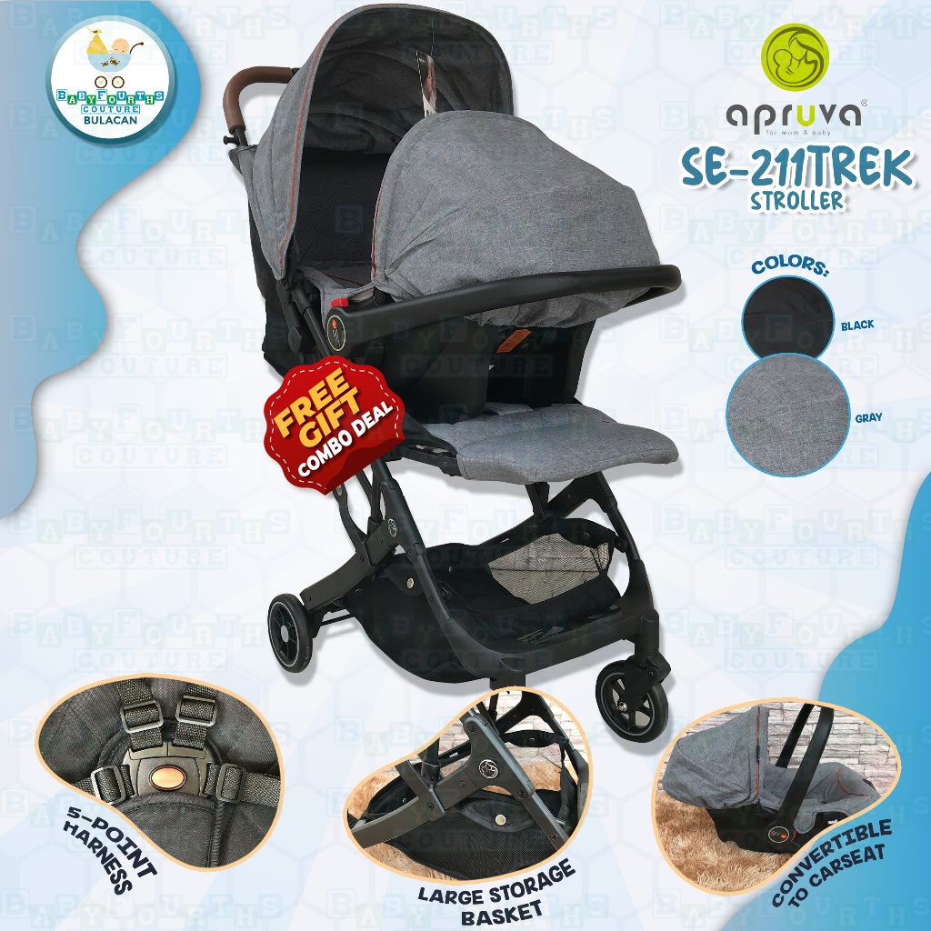 APRUVA TREK+ SE-211 Travel System Stroller with Car Seat for Baby ...