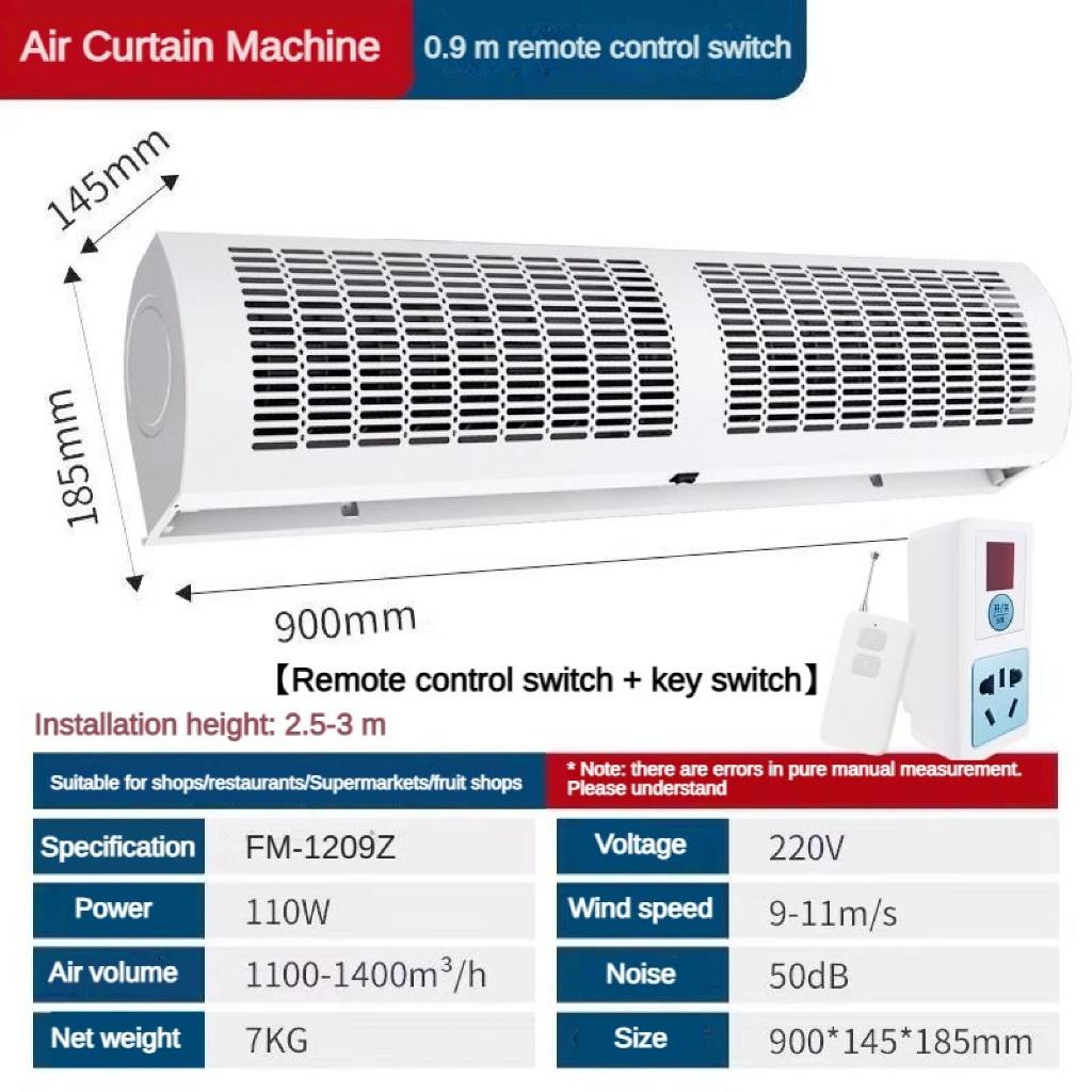 Air curtain blower commercial air curtain machine shopping malls ...