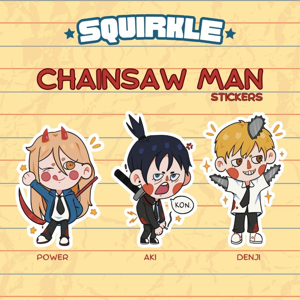 CSM | Chainsaw Man Stickers | Set A | Waterproof | Shopee Philippines