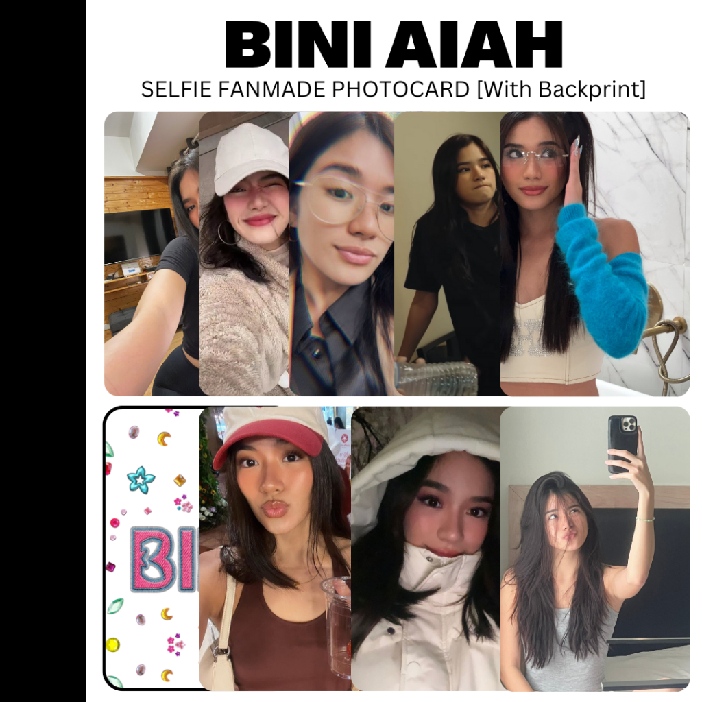 (1 piece) BINI Aiah Selfie Fanmade Photocard [With Backprint] | Shopee ...