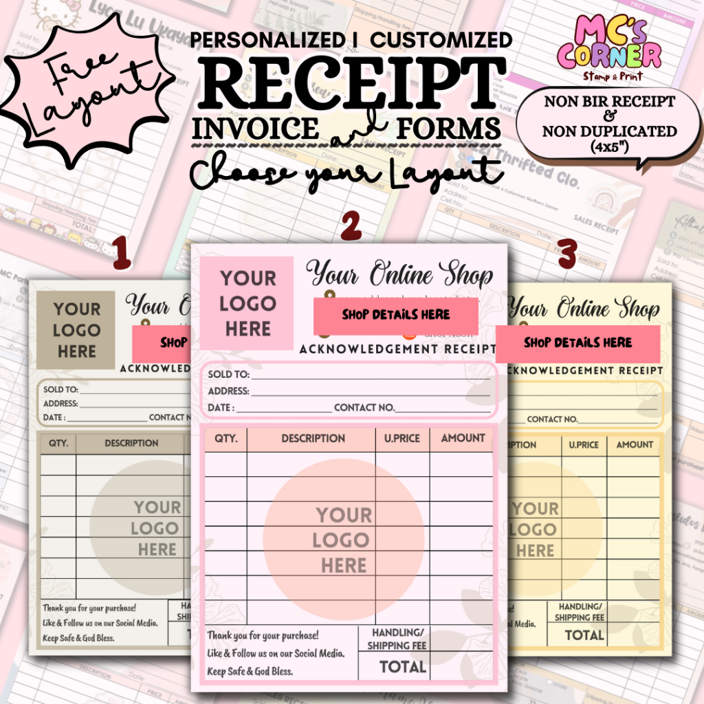 PERSONALIZED RECEIPT | INVOICE | Shopee Philippines