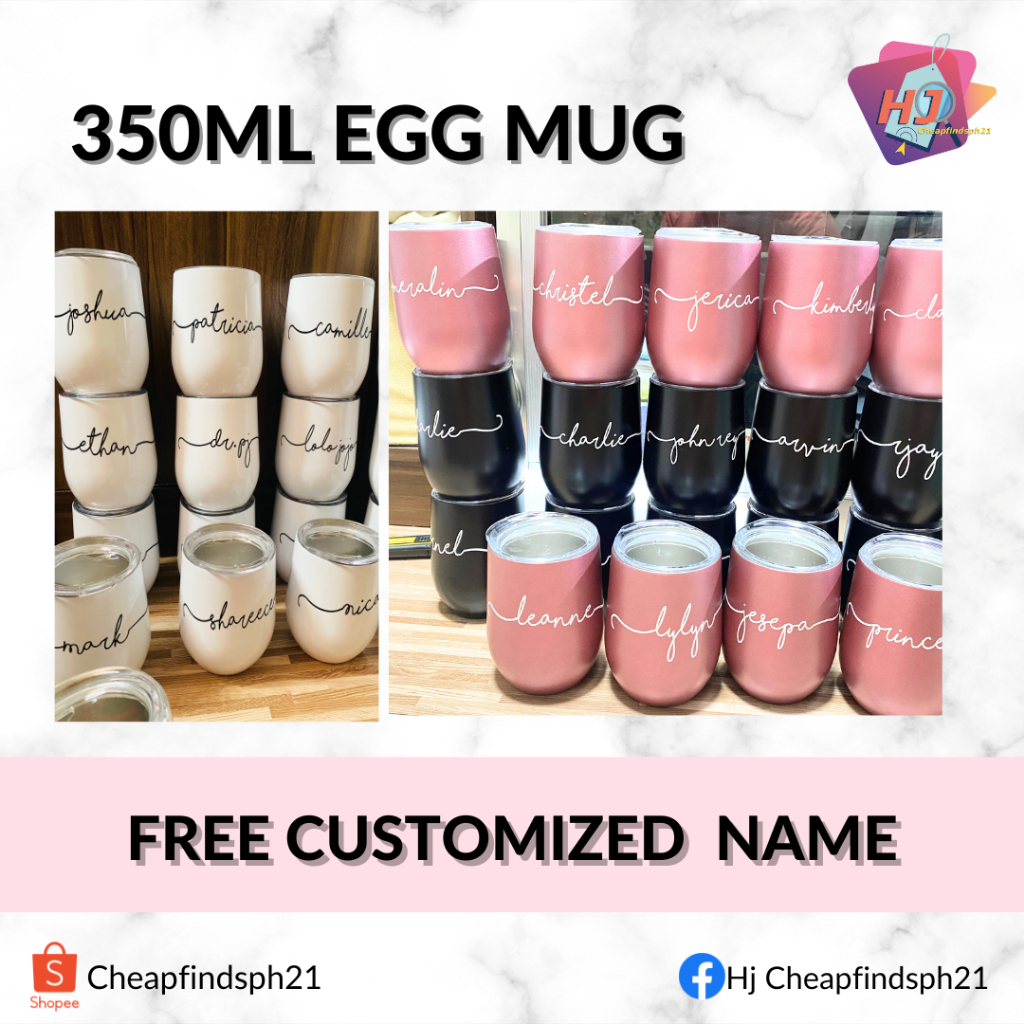 COD FREE NAME Personalized Egg Mug | Shopee Philippines