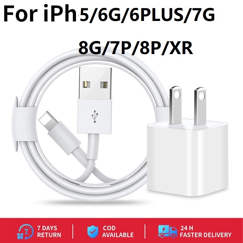 Original 5W 1A Fast Charger for IPH5/5S 6/6s 6Plus/6sPlus 7/8 7Plus/8Plus X 11 XR XSMAX | Shopee ...