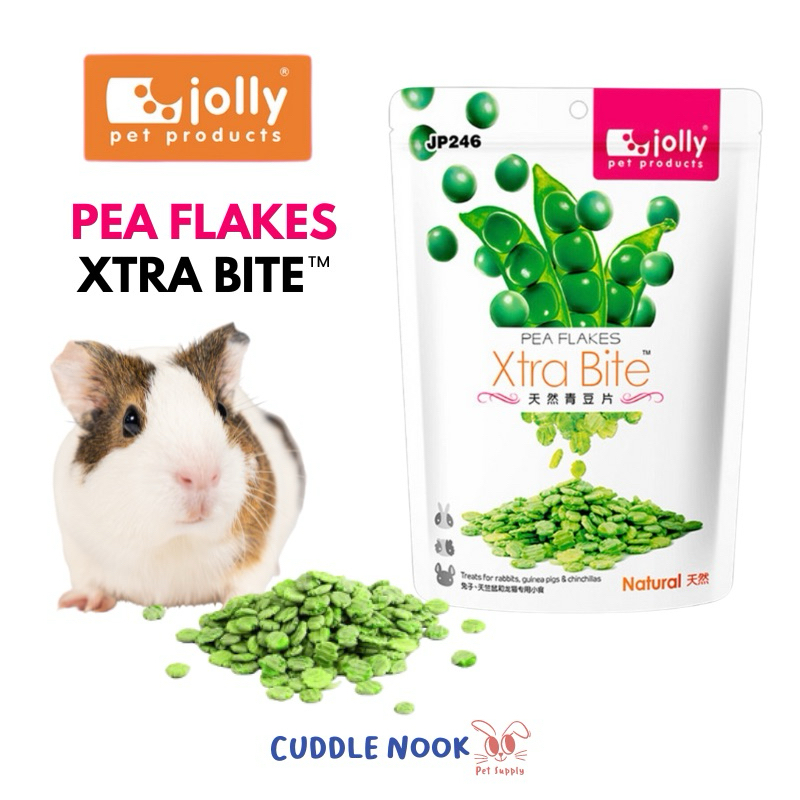 Jolly Xtra Bite® Pea Flakes , treats for Rabbits, Guinea Pigs & Hamsters, 180g | Shopee Philippines