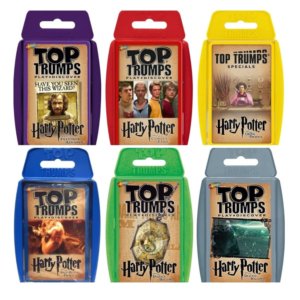 Top Trumps, Harry Potter, 30 Witches and Wizards and Dark Magic Playing ...