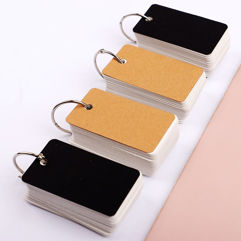 100 Sheets Iron Ring Book Portable Note Sheet Small Word Note for Study ...