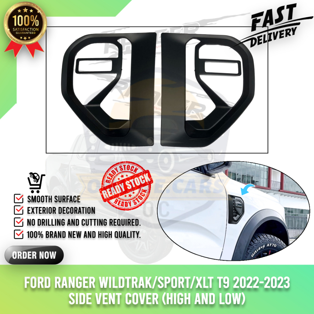 OC - FORD RANGER WILDTRAK SPORT XLT T9 2022-2023 SIDE VENT COVER (HIGH ...