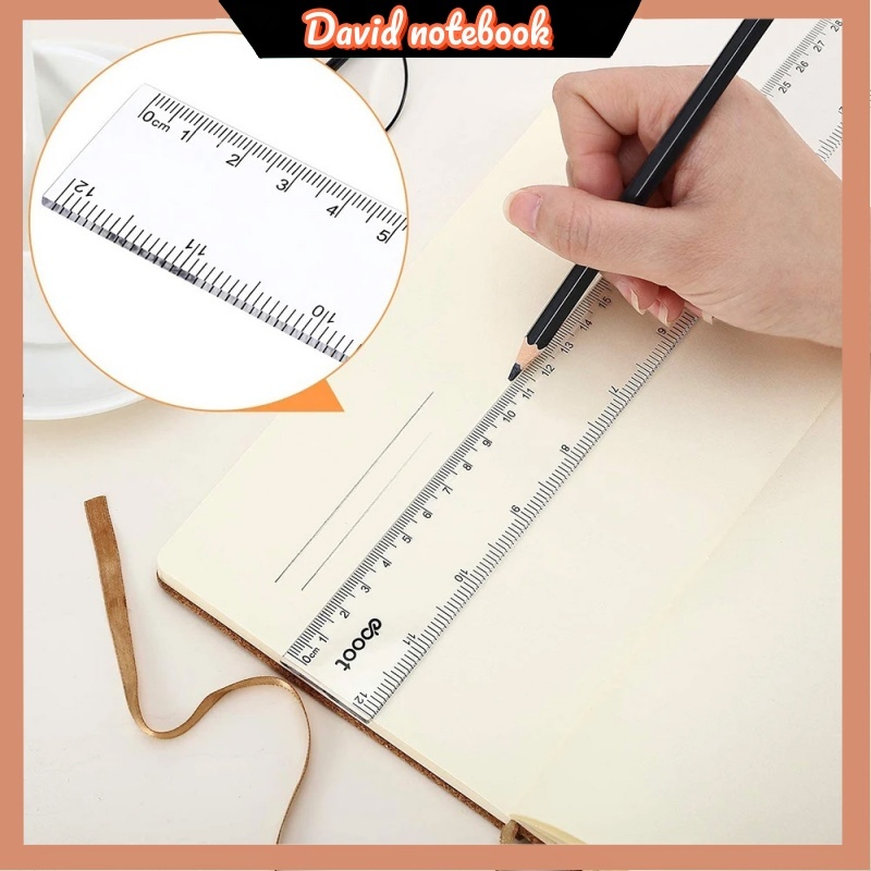 30CM Clear Plastic Ruler Standard Rulers Straight Ruler Measuring ...