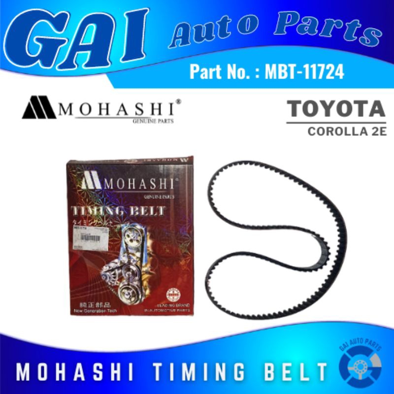 TOYOTA Timing Belt 127YU24 for Corolla 2E (MBT-11724) MOHASHI Genuine ...