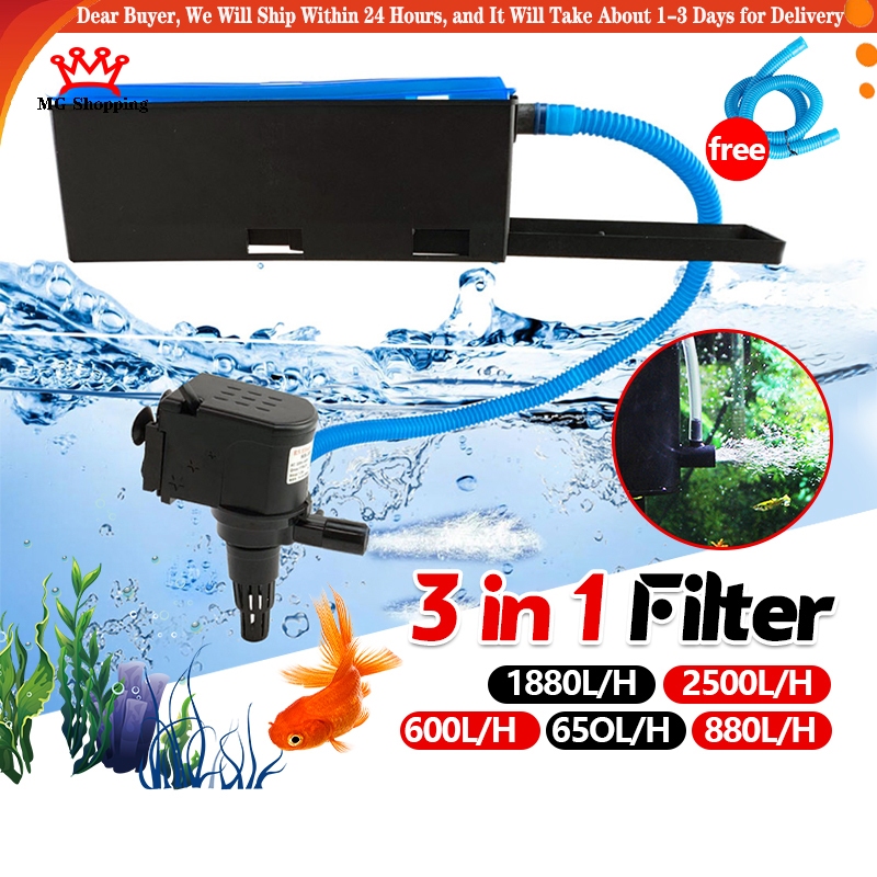 Aquarium Top Filter High quality 3In1 Fish Tank Submersible Pump Top ...
