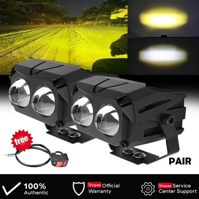 【COD】2PCS Mini Driving Light Motorcycle Mdl With Dual Lens Led Light ...