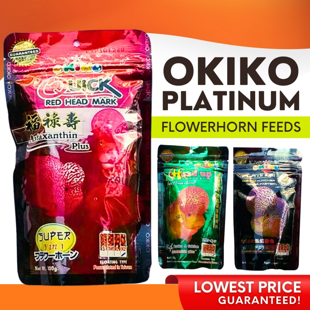 Okiko Platinum Head Up Huncher And Quick Red Fish Food Pellets For ...